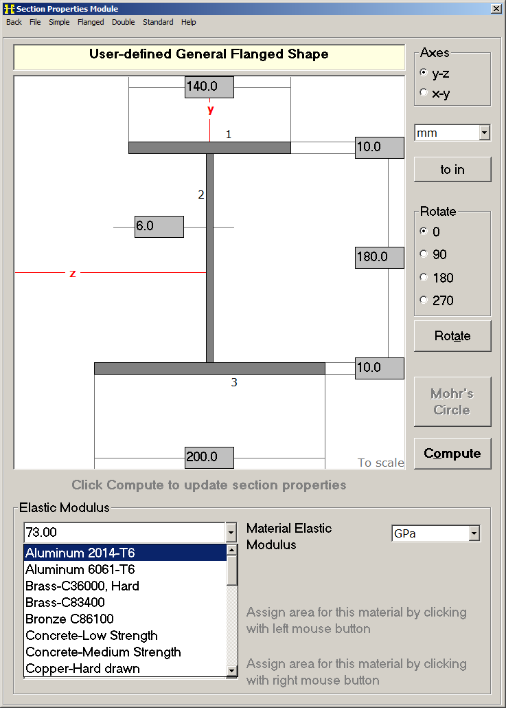 MDSolids: Section Properties Module