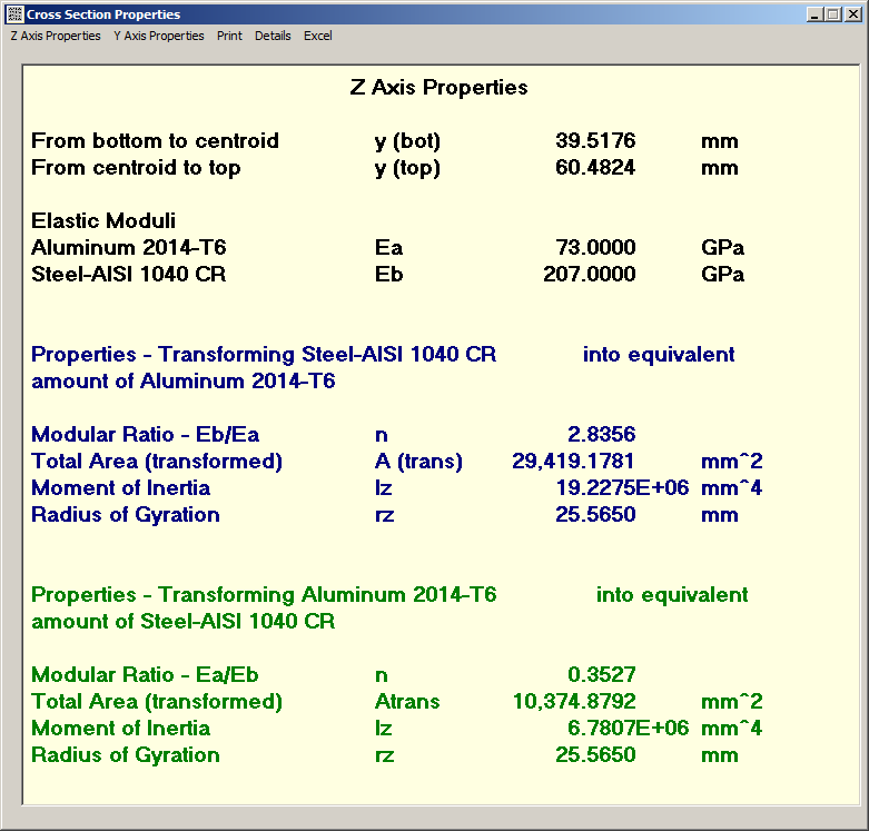 MDSolids: Section Properties Module